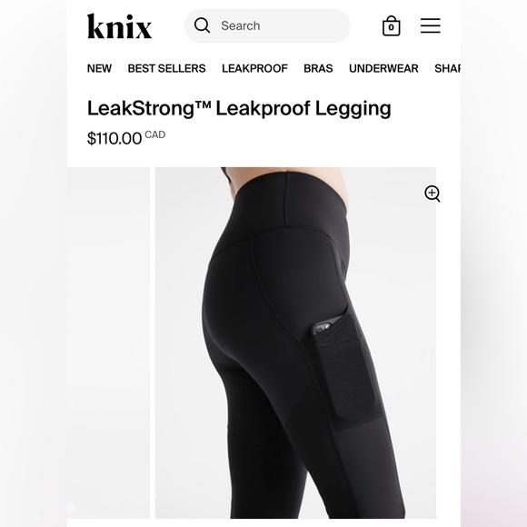 knix | Pants & Jumpsuits | Knix Leakstrong Leakproof Legging Size Xl ...